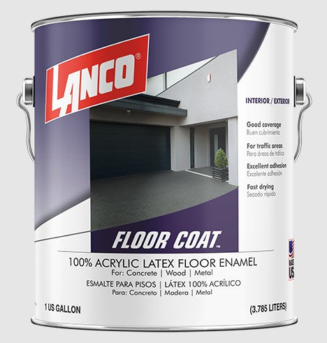Lanco Floor Coat Tile Red 100% Acrylic Latex Floor Enamel 1 Gallon VA ...