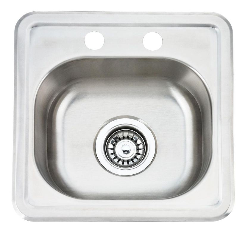 Brown Single Bar Sink Stainless Steel BR15156 — Total Hardware & Supplies